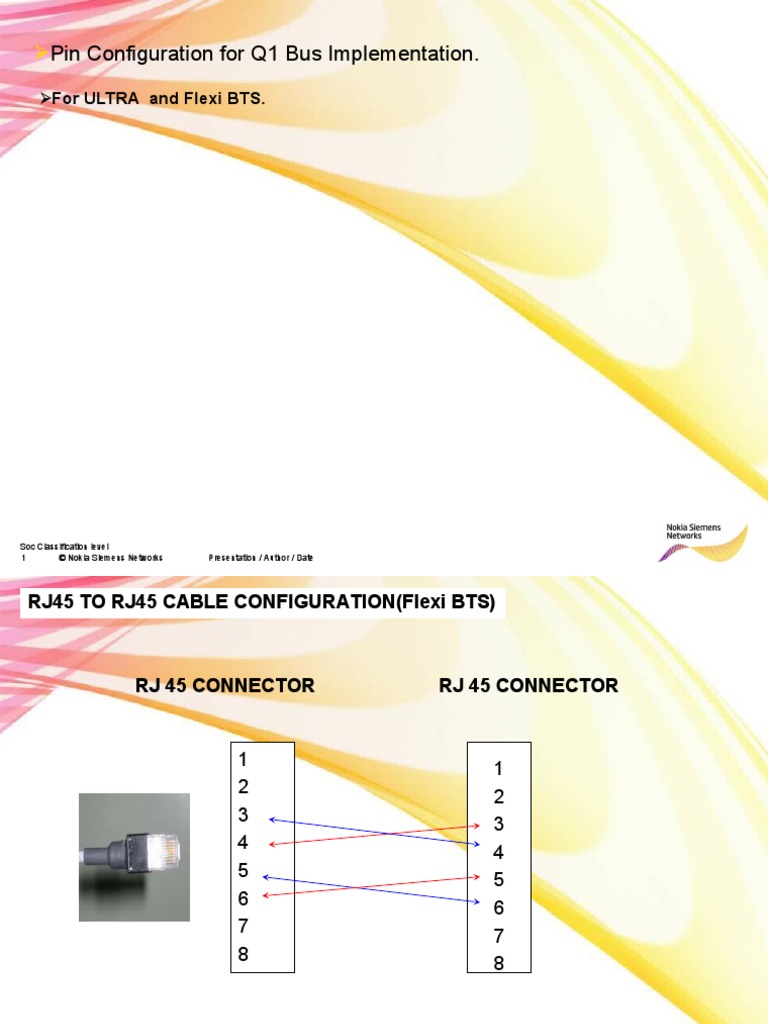 Pin Configuration For Q1 Bus Implementation.: For ULTRA and Flexi BTS | PDF
