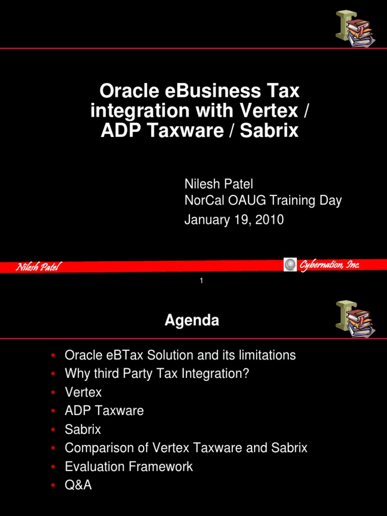 Tax Engine Comparison Ebtax Vertex Sabrix Taxware | PDF | Value Added ...