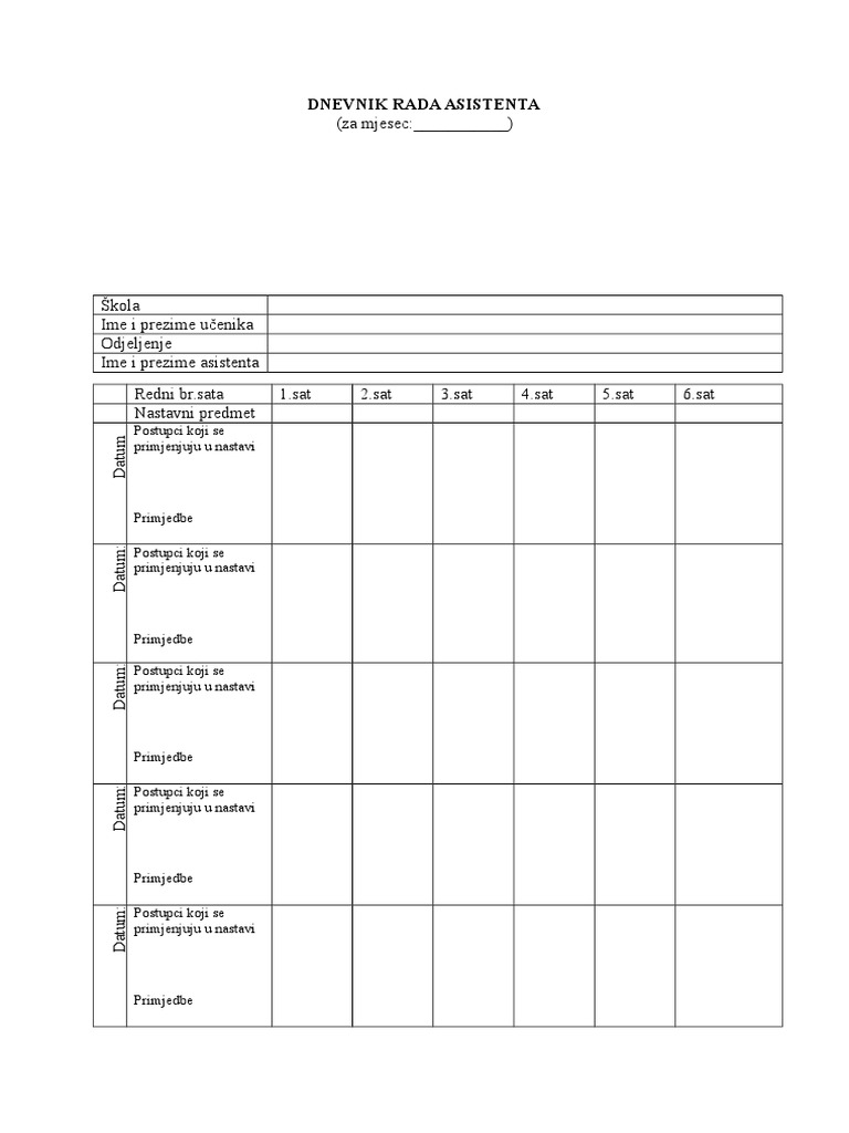 ASISTENt - Obrazac | PDF