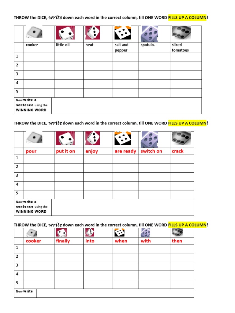 Dice Game Extra English | PDF