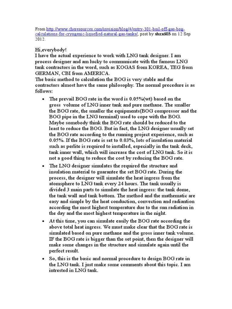 Bog LNG | PDF