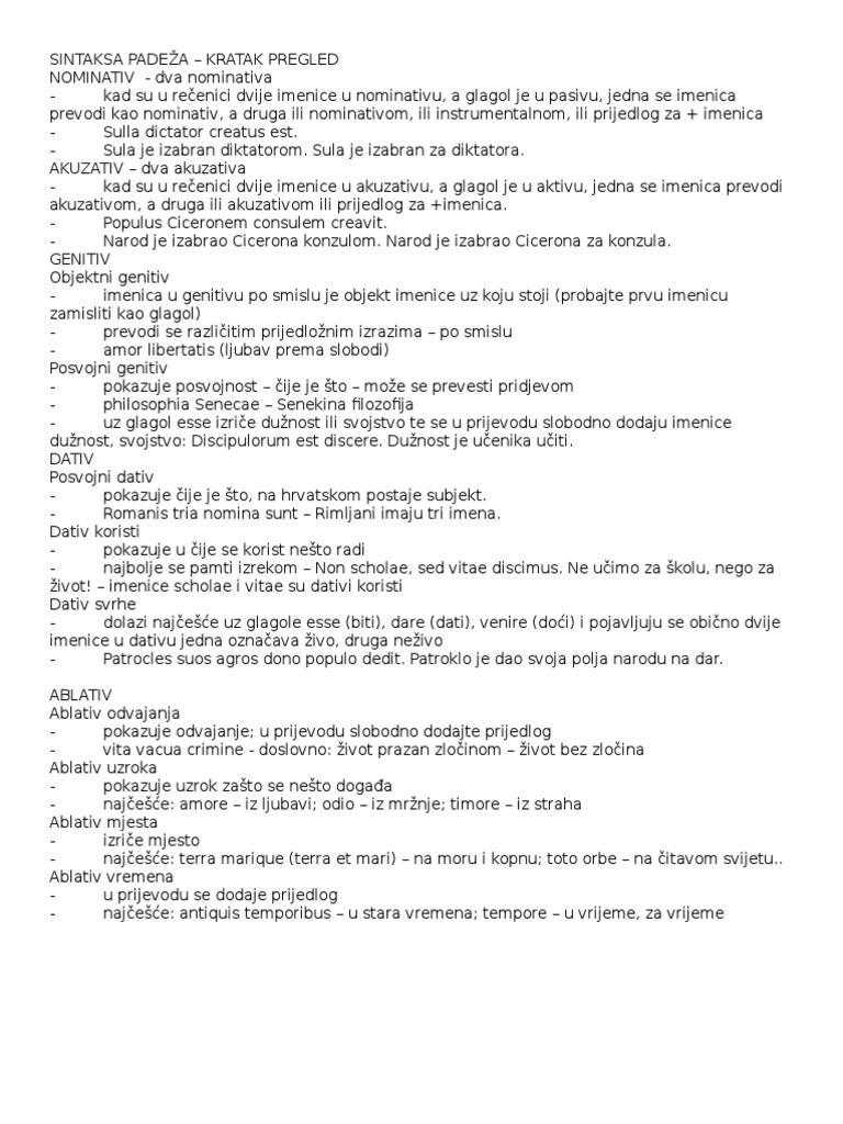 Sintaksa Padeža | PDF