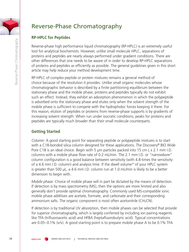 Chromatography Reverse Phase PDF | PDF | High Performance Liquid ...