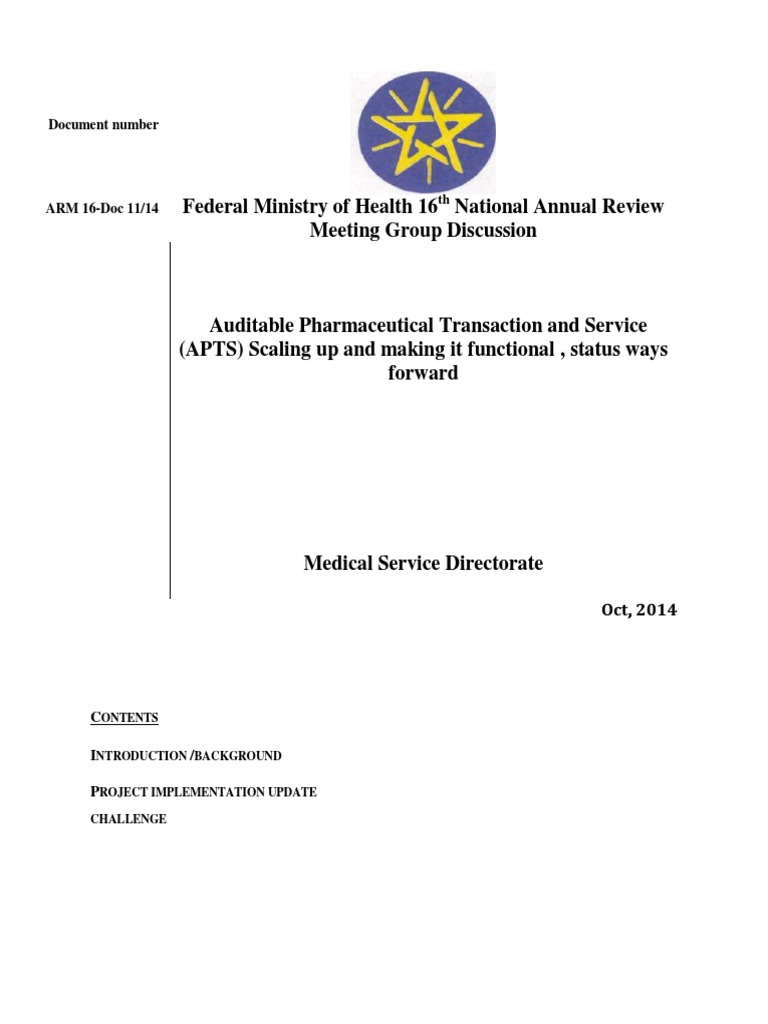 Implementing Auditable Pharmaceutical Transactions and Services (APTS ...
