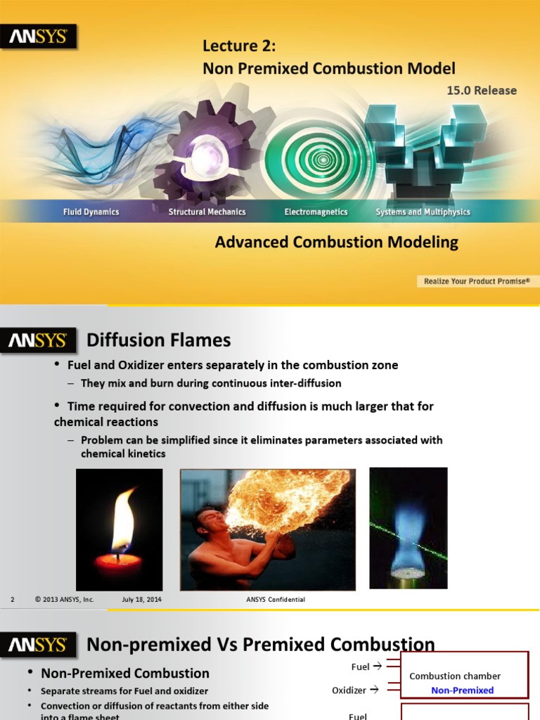 Fluent Combustion 15.0 L02-Non-Premixed | PDF | Combustion | Fluid Dynamics