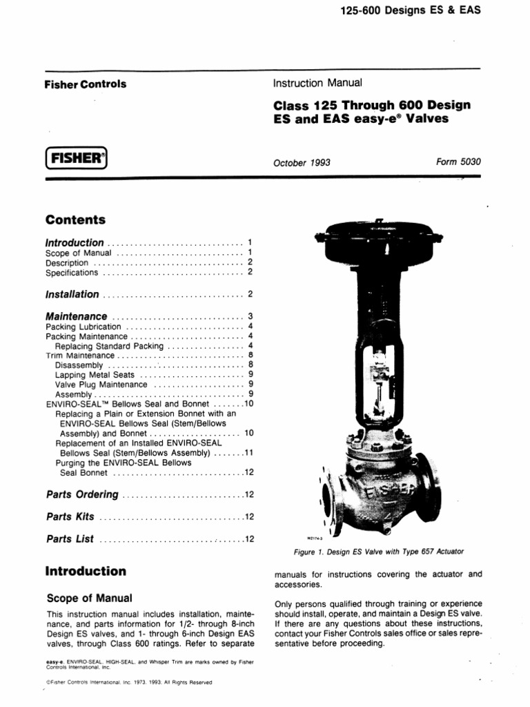 FisherControls ES - EAS Valves | PDF