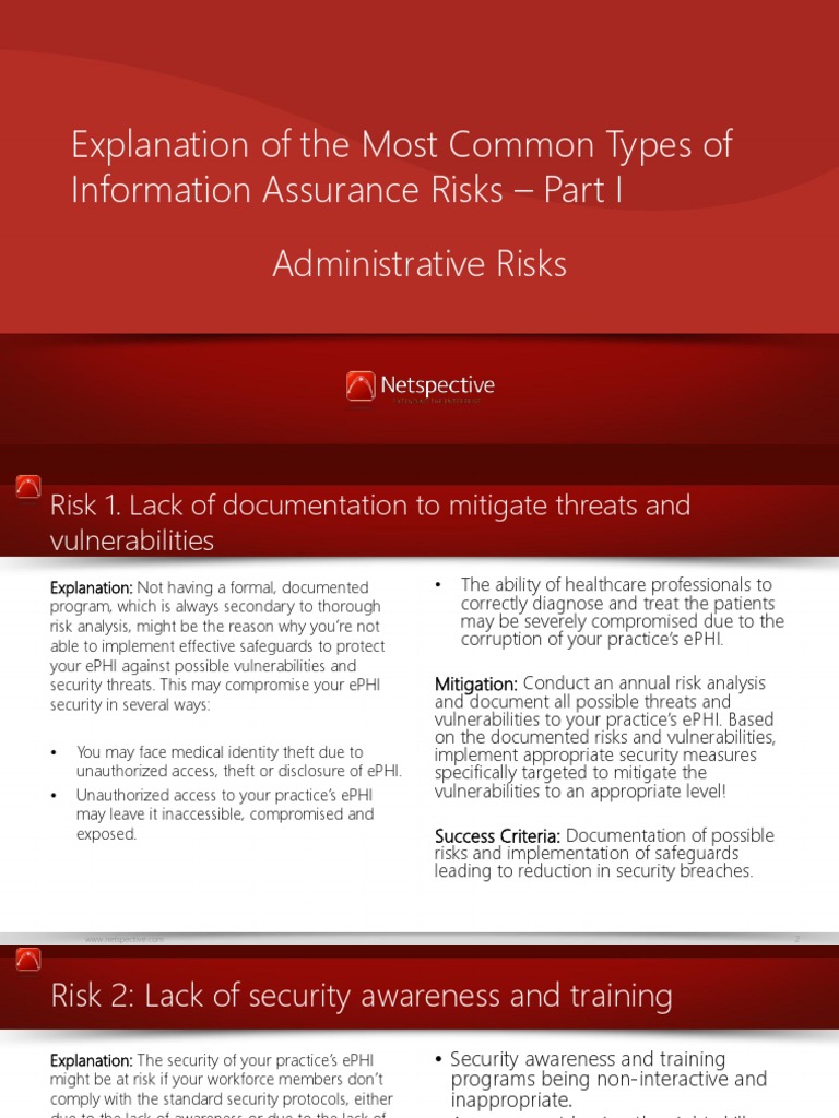 Explanation of The Most Common Types of Administrative Risks PDF | PDF