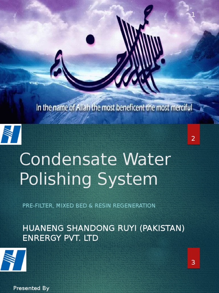 Condensate Water Polishing System | PDF | Boiler | Filtration