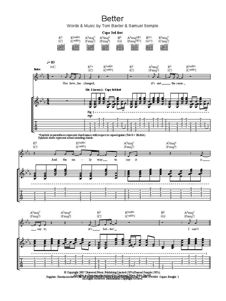 Better - Tom Baxter | PDF | European Musical Instruments | Musical ...