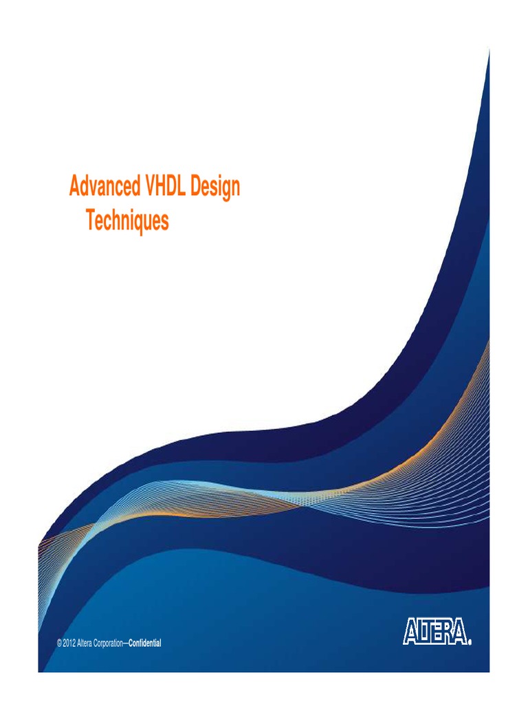 Advanced VHDL 11.1 v1 | PDF | Vhdl | Logic Synthesis