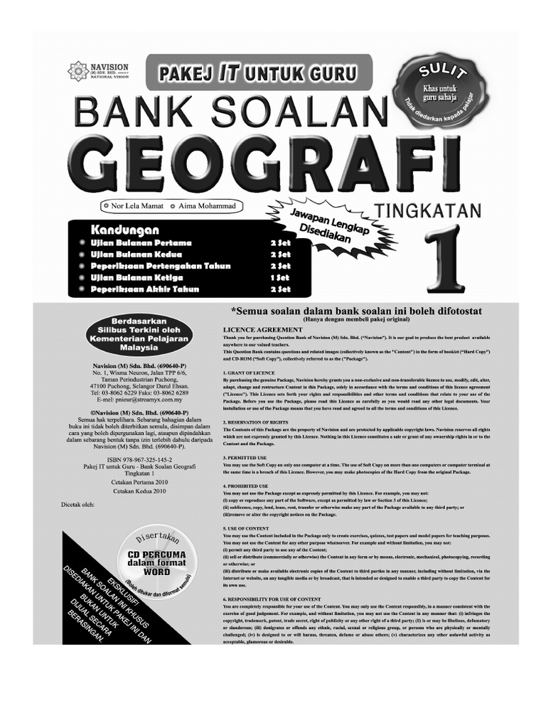 Bank Soalan Geografi Tingkatan 1 | PDF