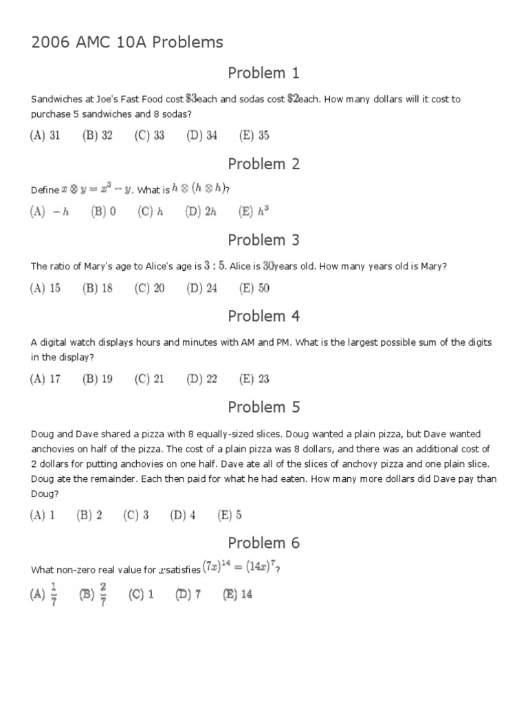 2006 AMC 10A Problem 16 Analysis | PDF | Triangle | Rectangle