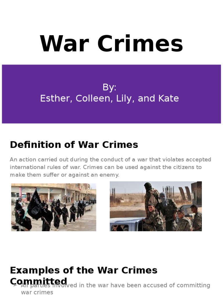 Group 3 War Crimes | PDF