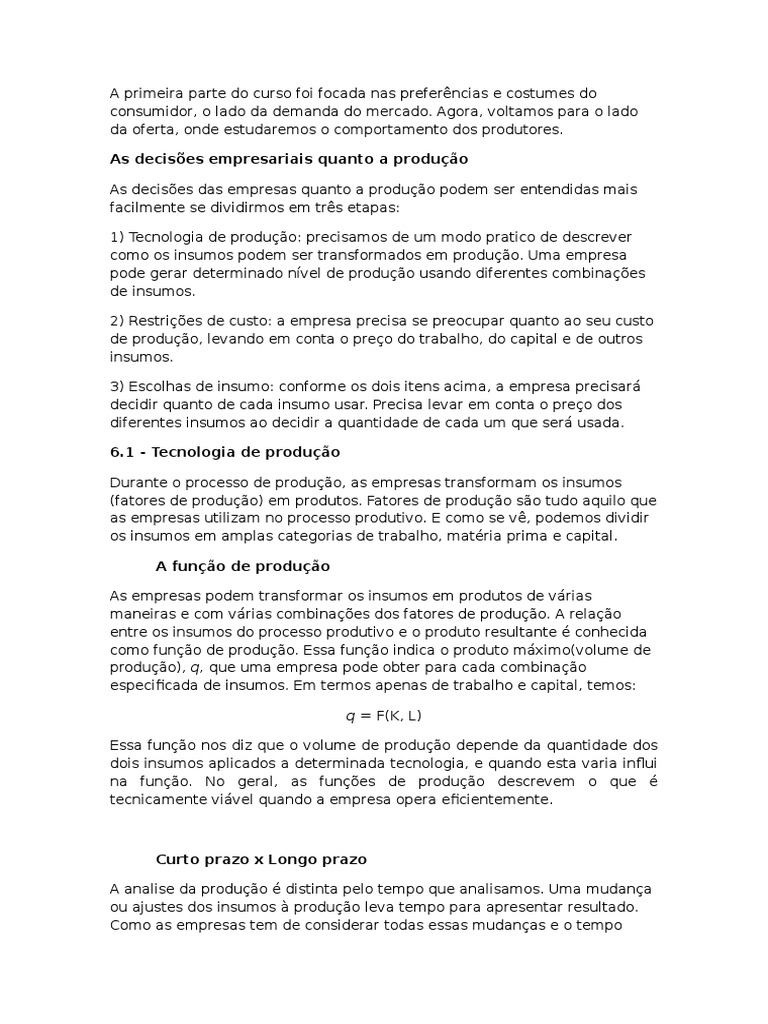 Resumo Cap 6 Pindyck | PDF | Economia | Economias