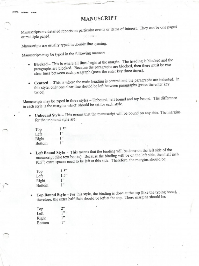 Manuscript Styles | PDF