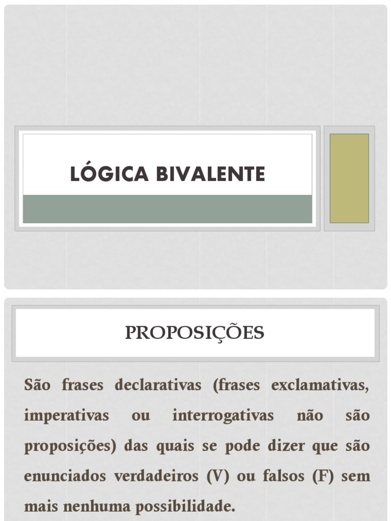 Lógica Bivalente | PDF