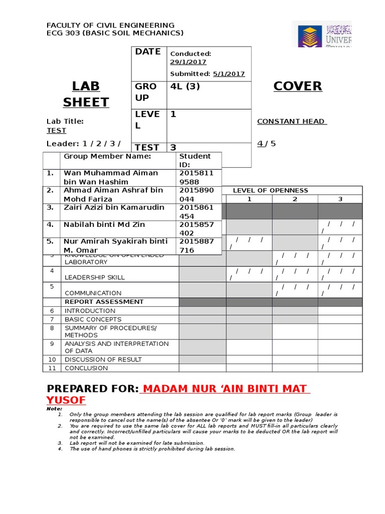 3 Constant Head | PDF | Porosity | Permeability (Earth Sciences)