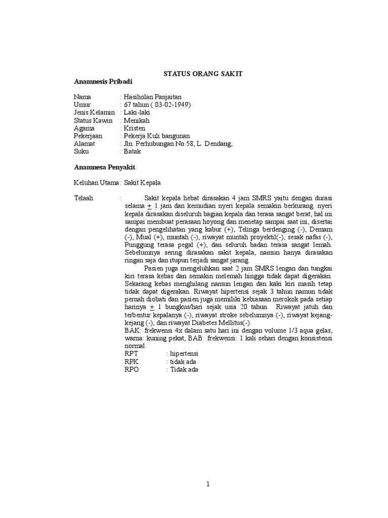 Laporan Kasus Stase Interna | PDF