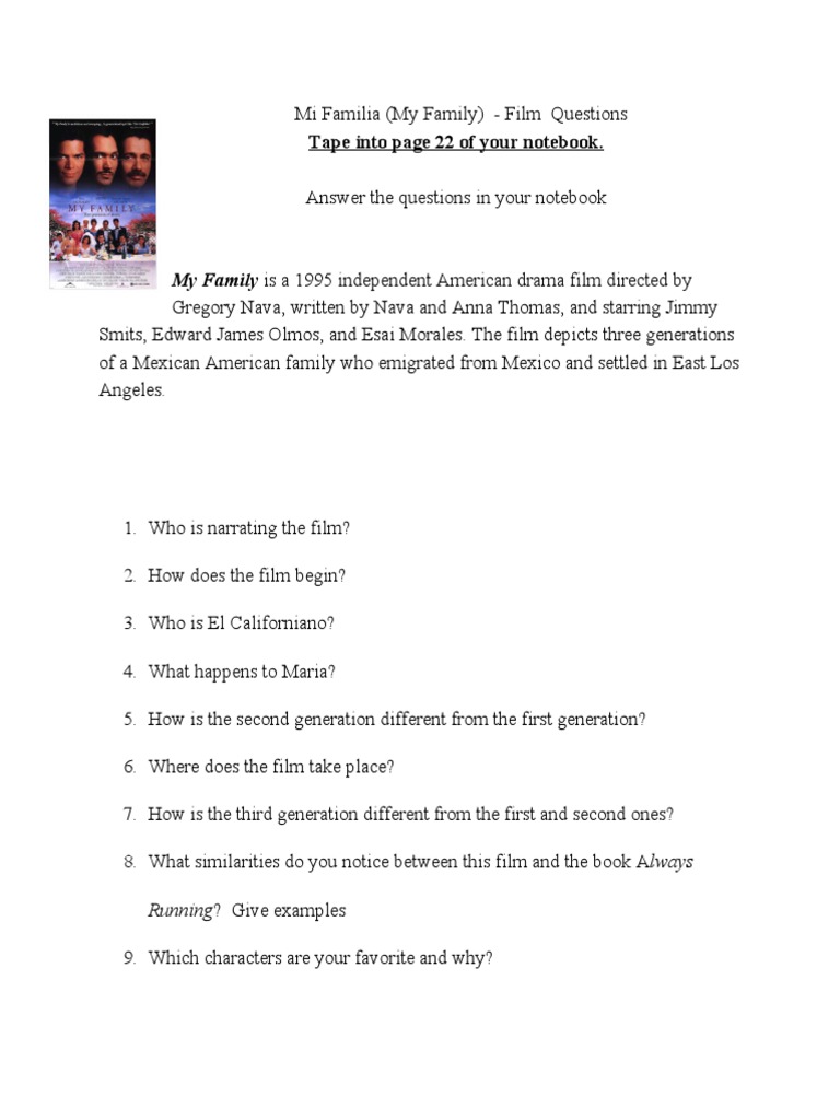 Is "Mi Familia" a True Story? | PDF