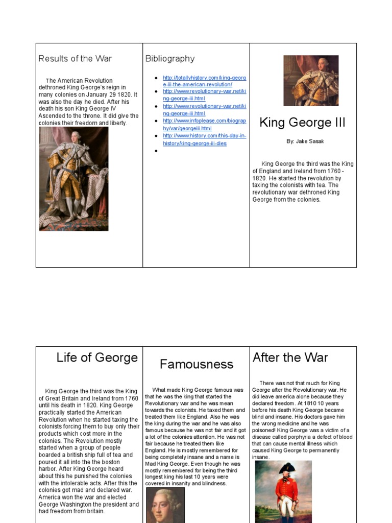 Jake Kinggeorgeiii | PDF | American Revolution | British Colonization ...