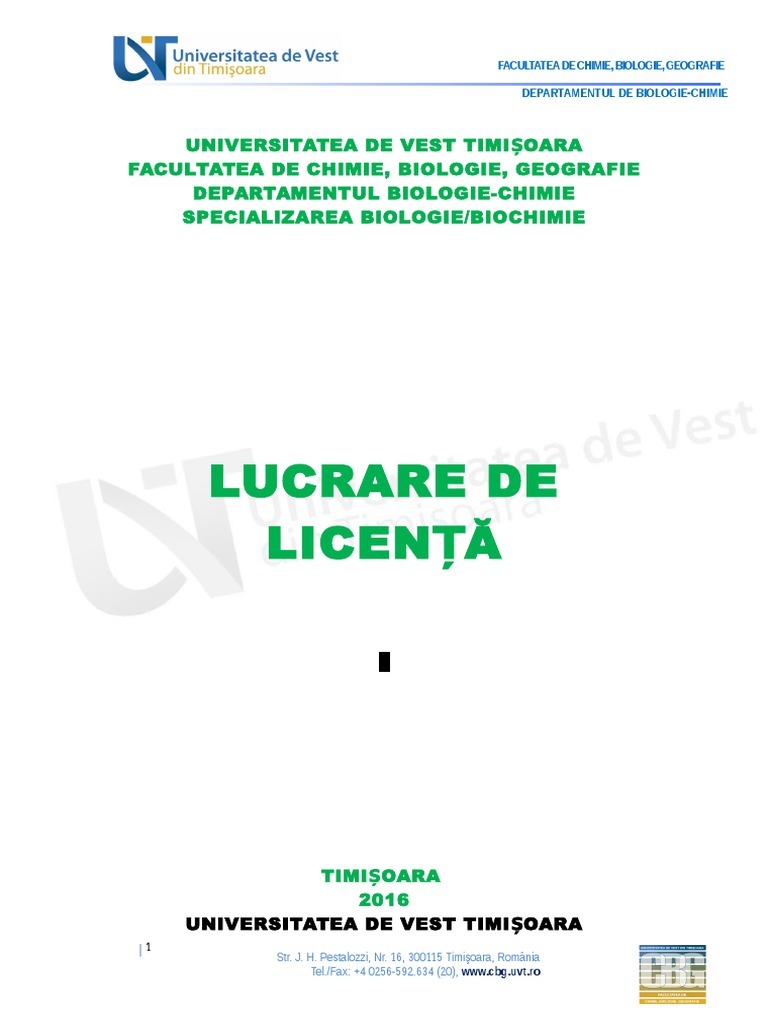 Model Lucrare de Licenta | PDF