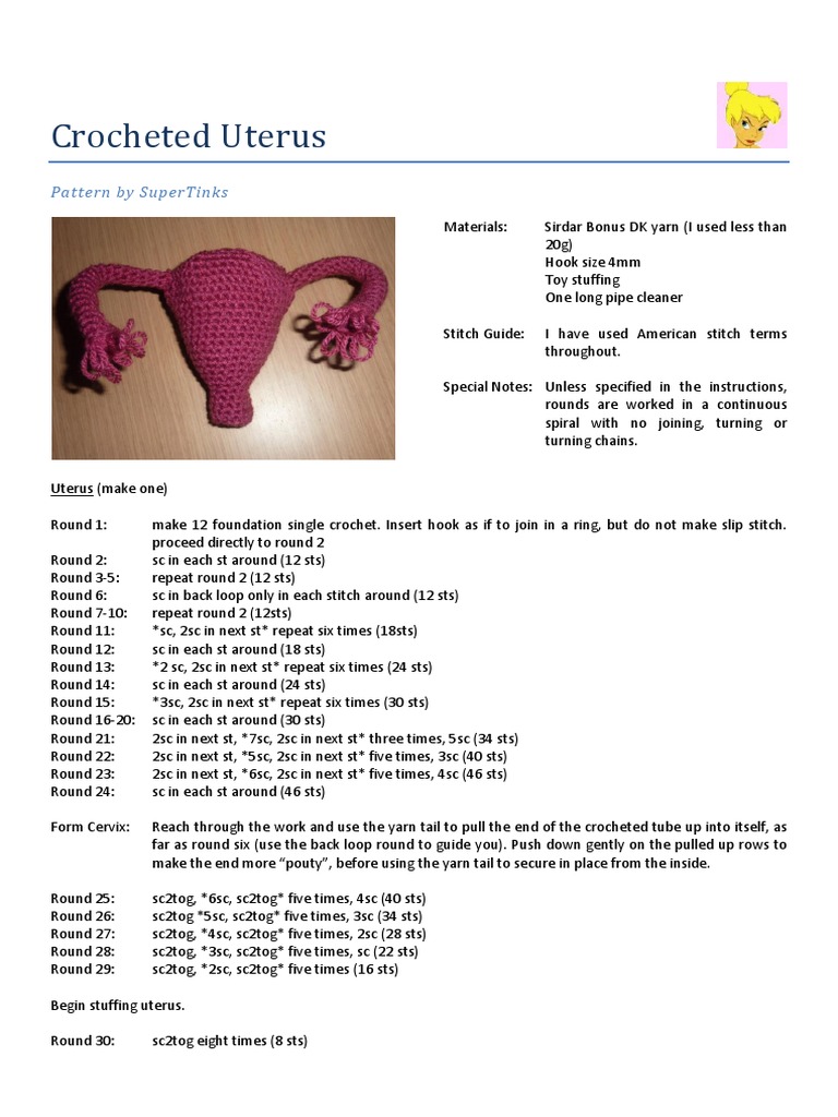 Crocheted Uterus Pattern | PDF | Crochet | Crafts