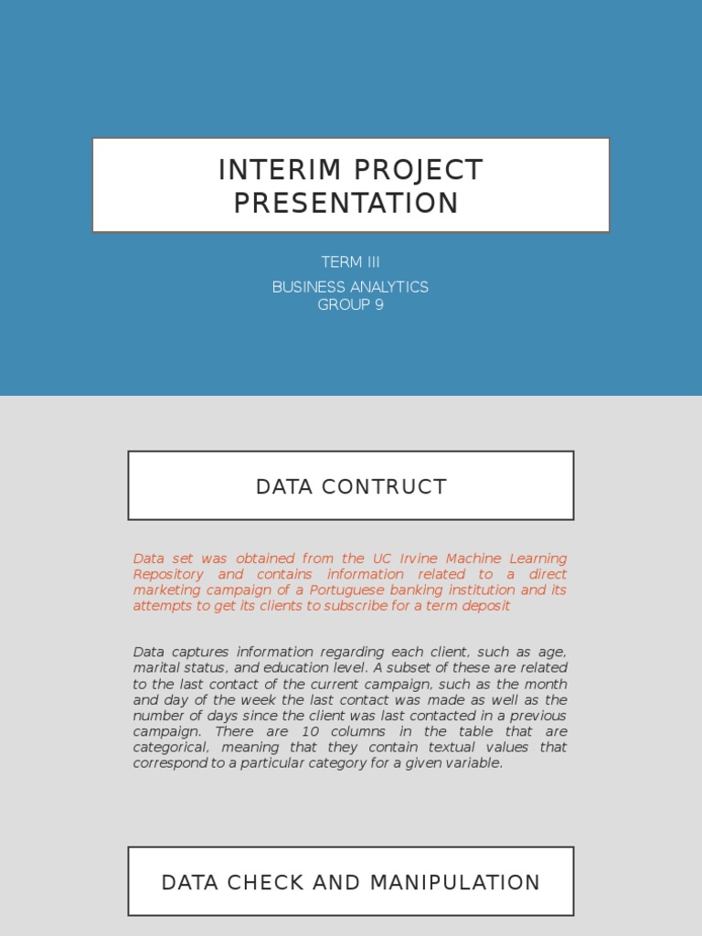 Interim Project Presentation: Term Iii Business Analytics Group 9 | PDF ...