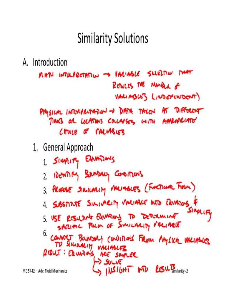 Similarity Solutions: A. Introduction | PDF