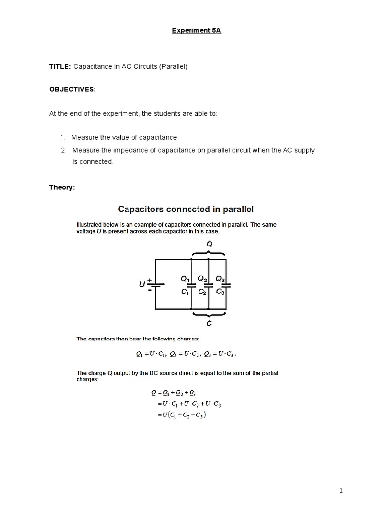 05-Capacitance in AC Circuit | PDF | Series And Parallel Circuits ...