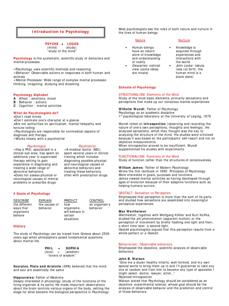 Introduction To Psychology | PDF | Correlation And Dependence | Psychology