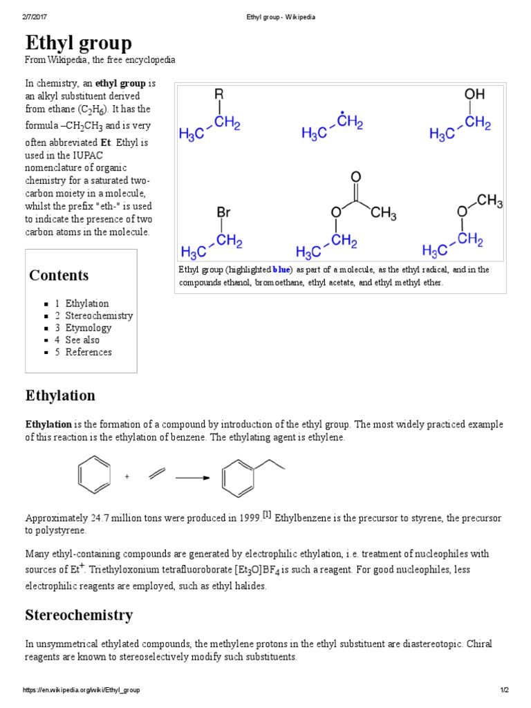 Ethyl Group | Chemistry | Organic Chemistry