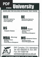 Air University Entry Test Sample Papers | PDF | Acceleration | Desert