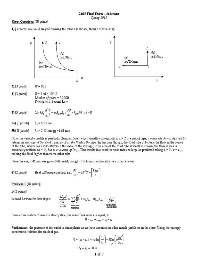 Solutions For Practice Problems Electronics | PDF | Heat Transfer | Entropy