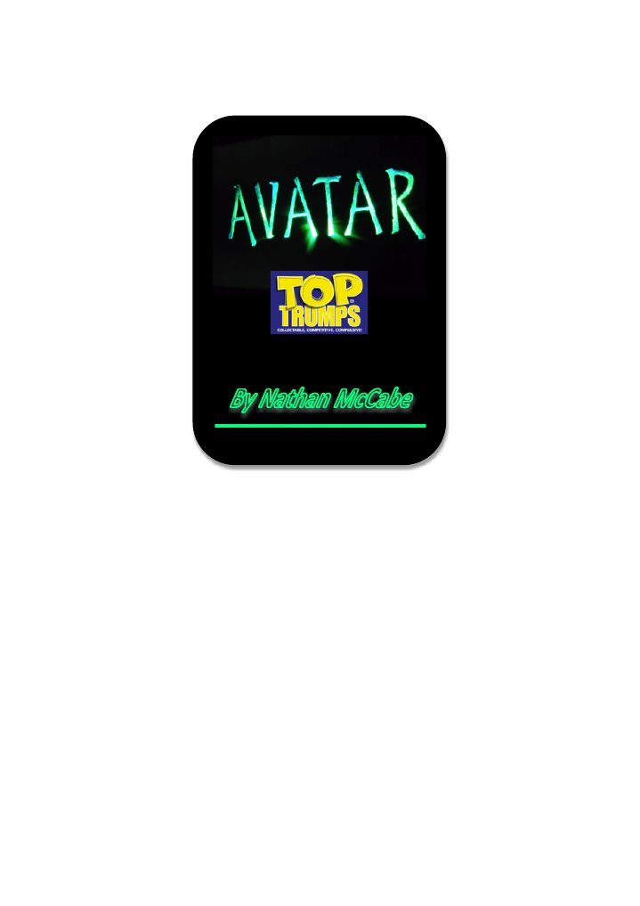 Avatar Top Trumps 1 | PDF | Card Games | Playing Cards