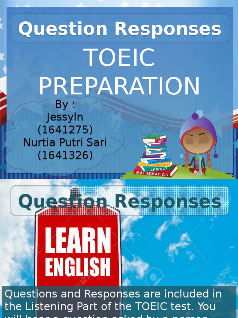 TOEIC Listening Question Responses Guide | PDF | Question | Cognitive ...