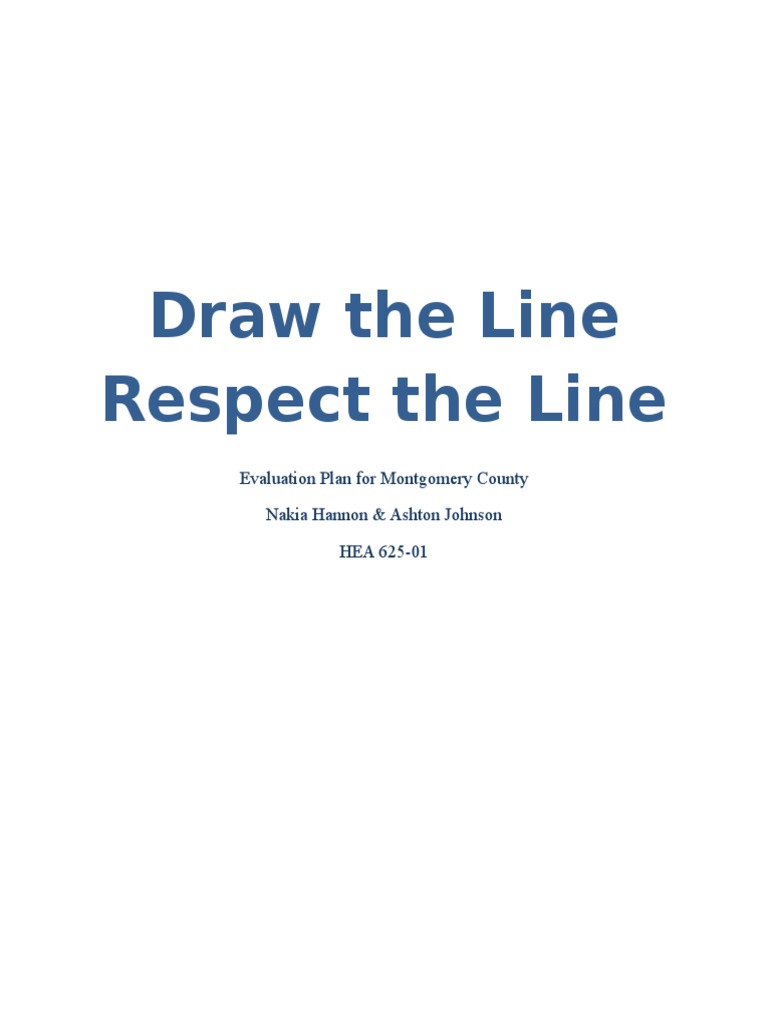 Hea 625-01 Draw The Line Respect The Line Program Evaluation | PDF ...