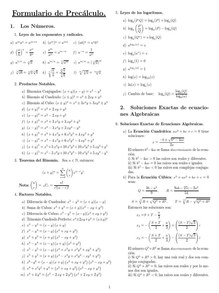 Mega Formulario PDF | PDF