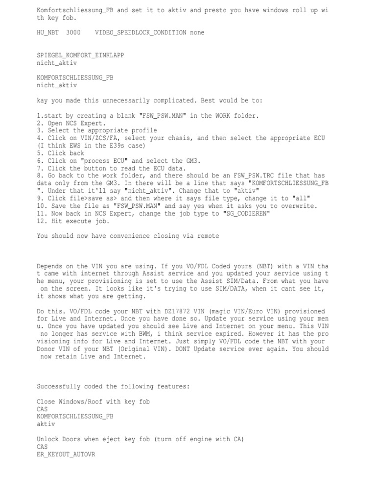 BMW Codes | PDF | Car | Transport