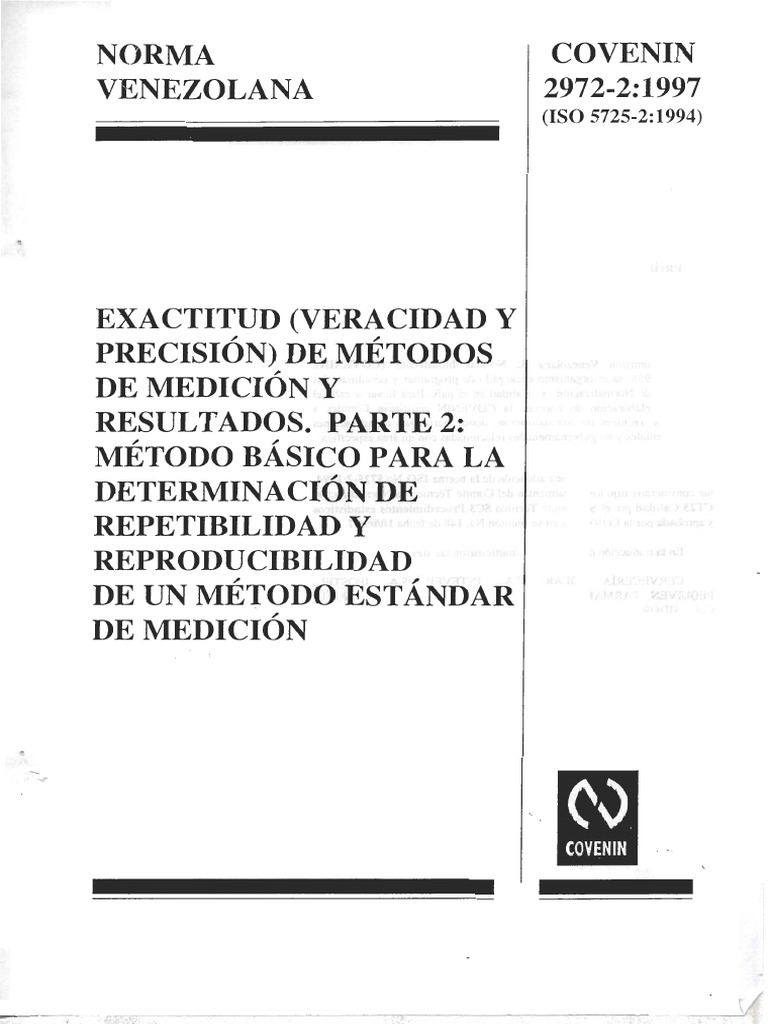 Iso 5725 2 1994 PDF | PDF