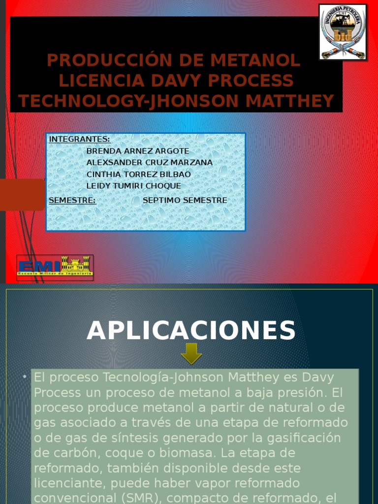Petro Davy Process | PDF | Metanol | Sustancias químicas