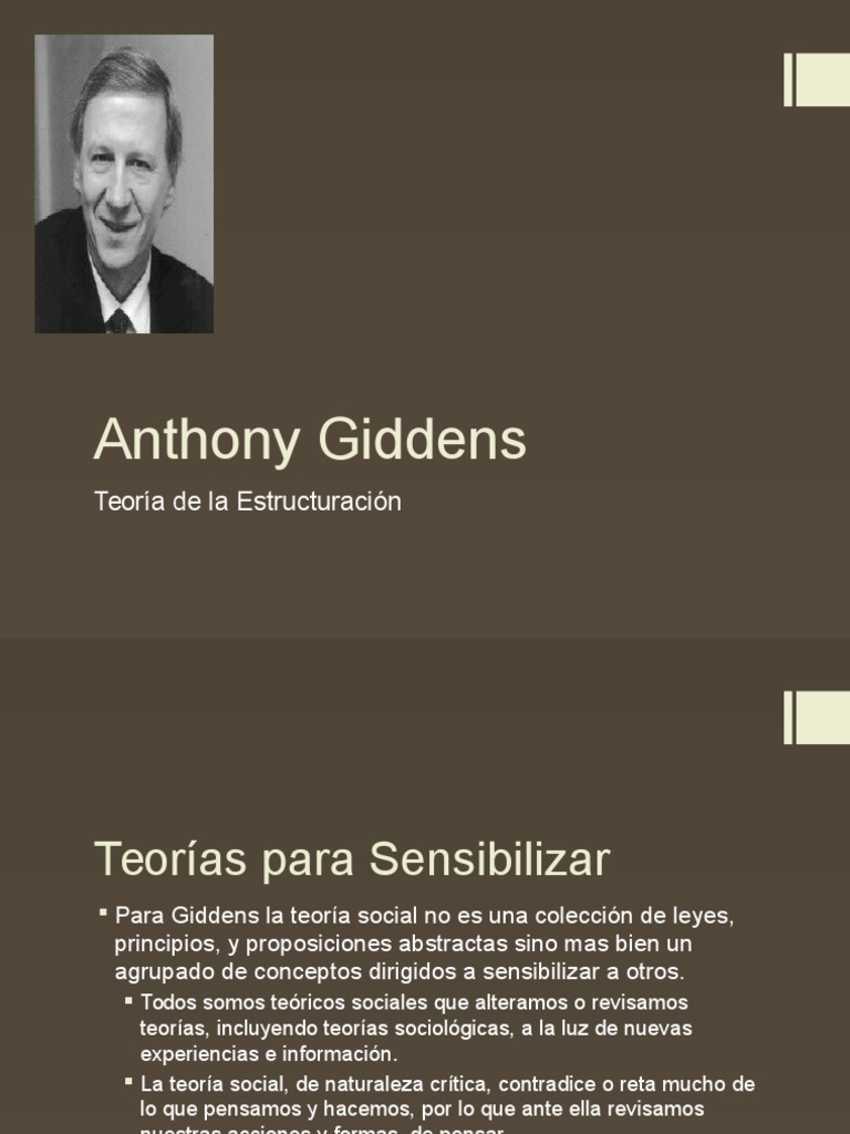 Anthony Giddens | PDF | Sociedad | Teoría