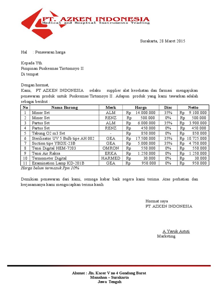 Harga Alkes b.yani Harga Alkes b.yani