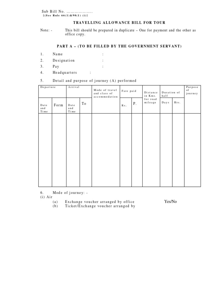 Form TA Bill ENG | PDF
