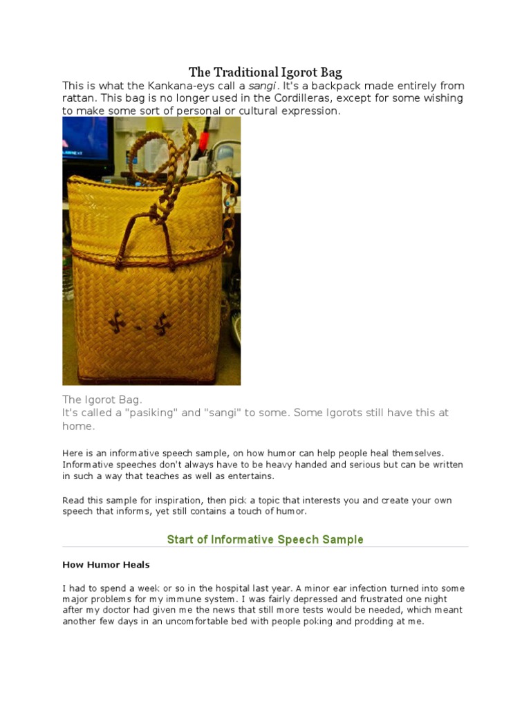 The Traditional Igorot Bag | PDF | Resonance | Mechanics