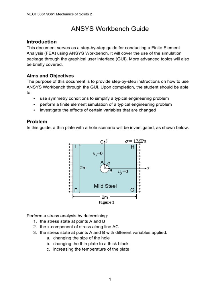 Tutorial Week 3c - MECH3361 Workbench Guide PDF | PDF | Stress ... Tutorial Week 3c - MECH3361 Workbench Guide PDF | PDF | Stress ...