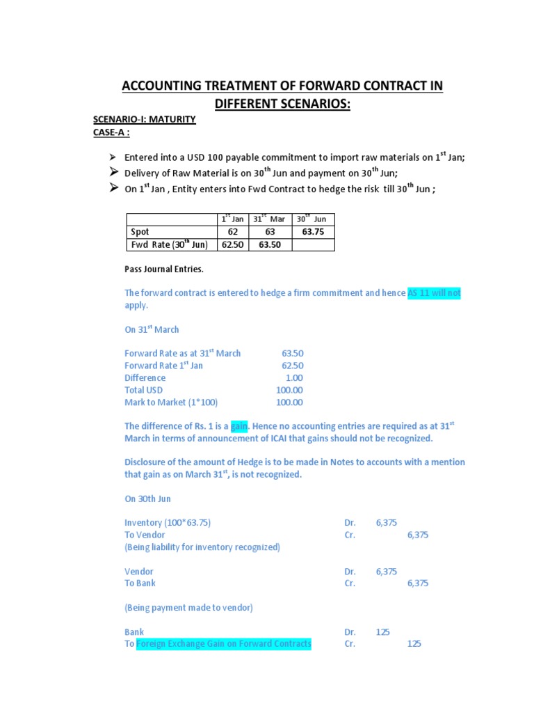 Forward Contract Accounting | PDF