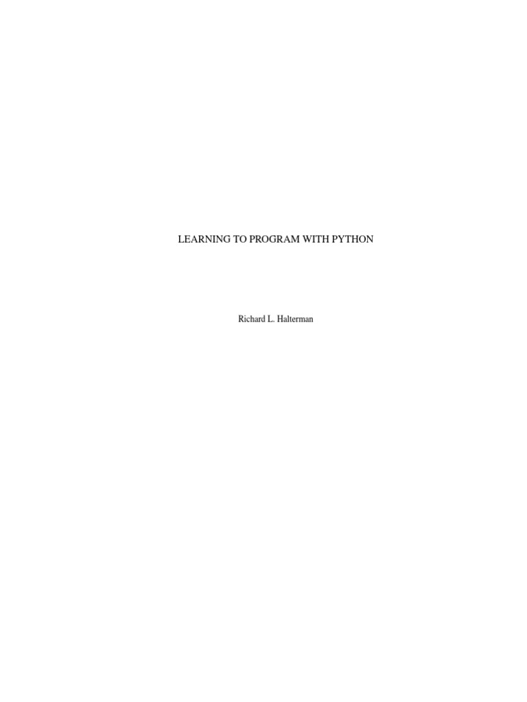 Halter Man Python Book | PDF | Programming Language | Computer Program