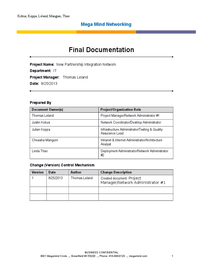 Final Documentation | PDF | Computer Network | Network Switch
