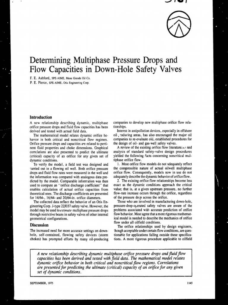 5161-PA Determining Multiphase Pressure Drops and Flow Capa PDF | PDF | Fluid Dynamics | Gases