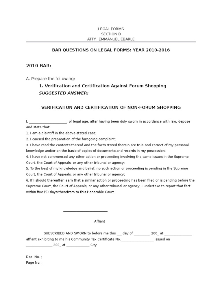 2010 2016 With Answers Legal Forms | PDF | Identity Document | Privacy